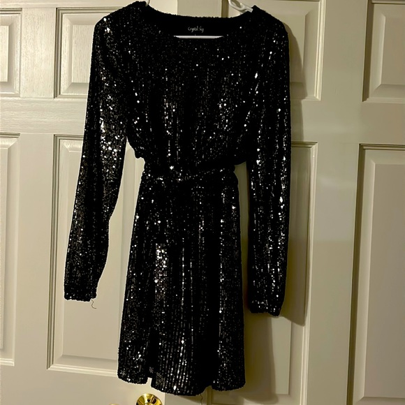Crystal Sky | Dresses | Sequin Black Dress | Poshmark
